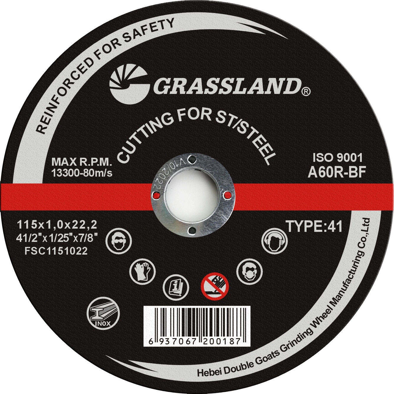 4-1/2 Inch 115mm En 12413 Metal Cutoff Wheel For Grinder